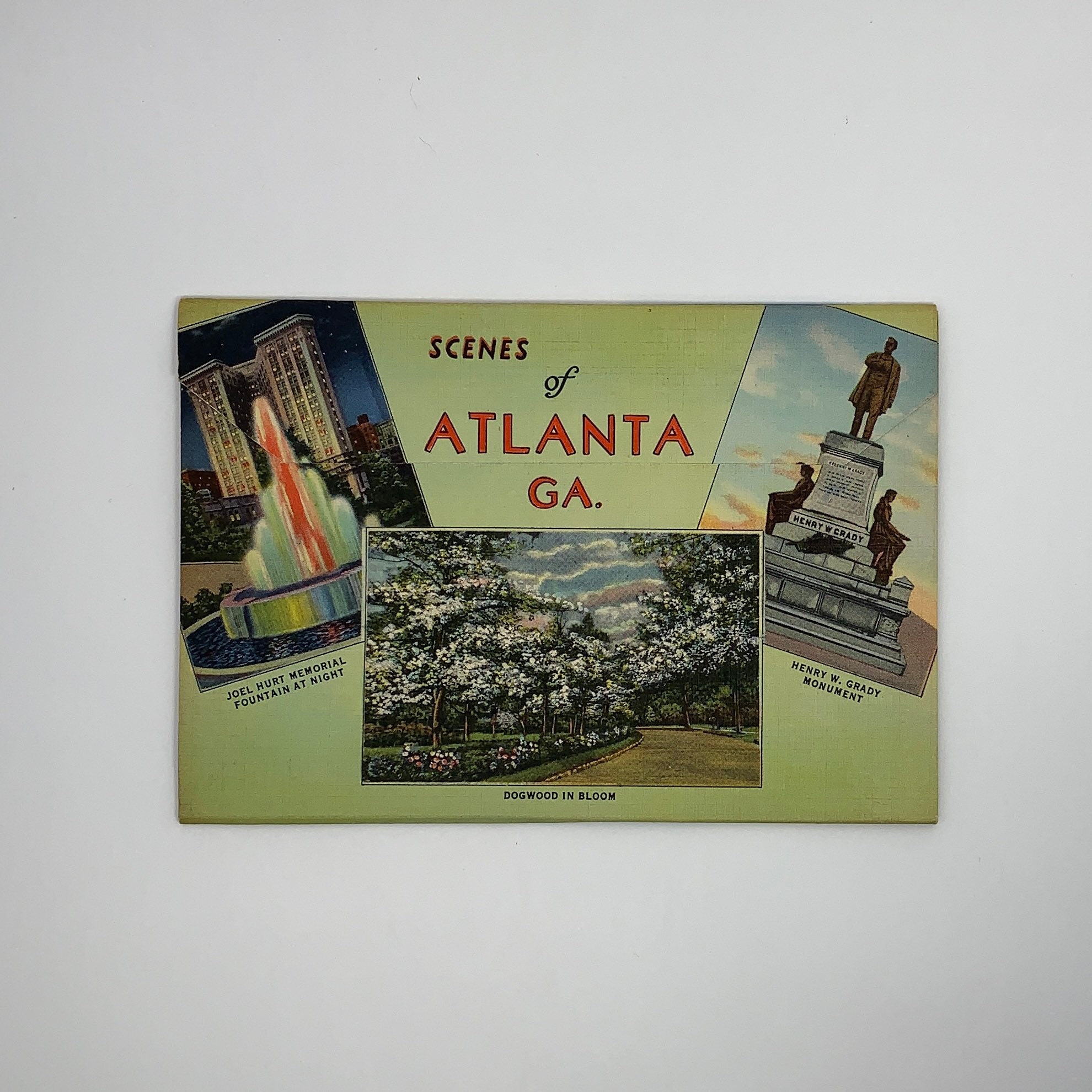1950s Atlanta Georgia Vintage Souvenir Postcard Folder - Etsy