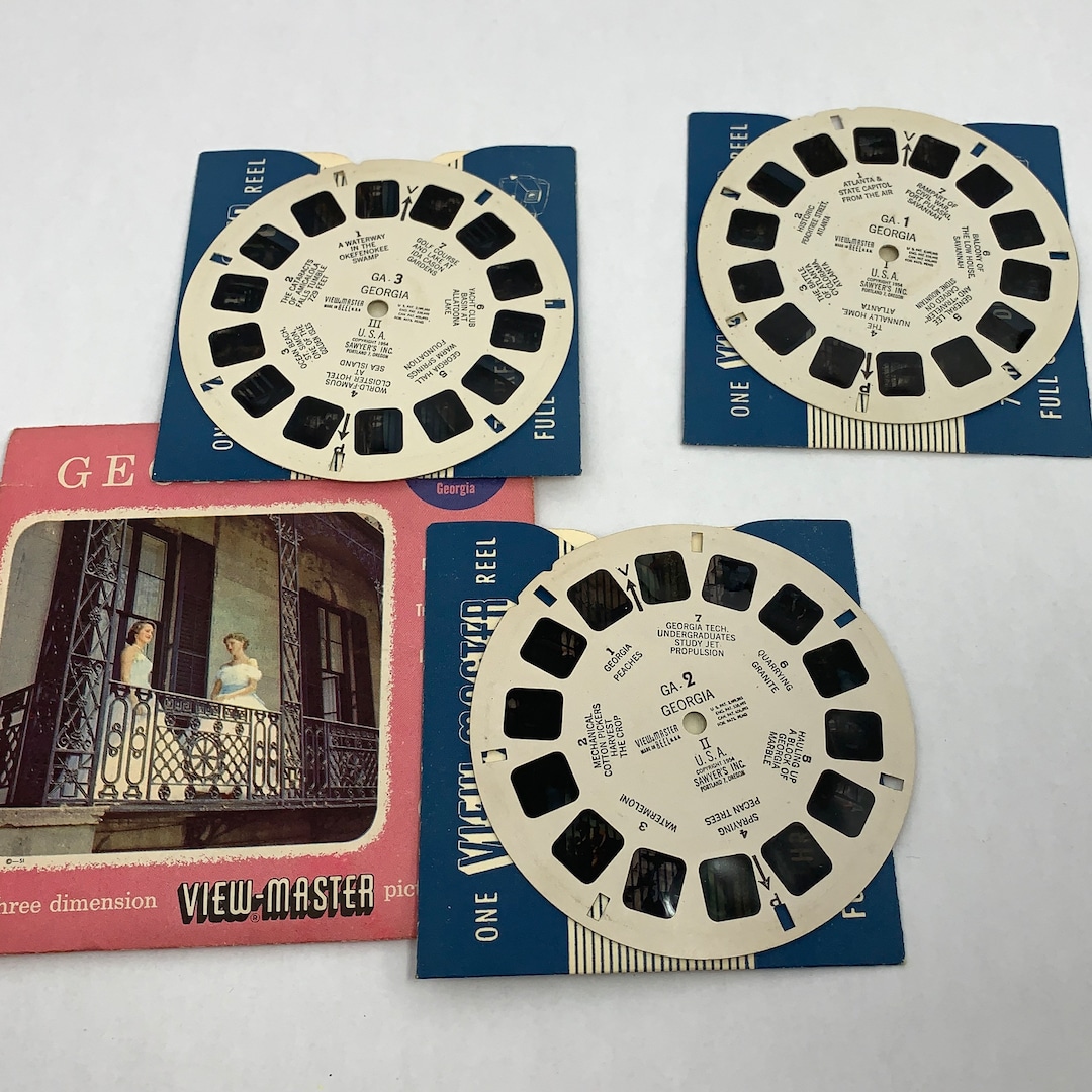 1954 View-master Packet of 3 Reels Vacationland Series Georgia Sawyers ...