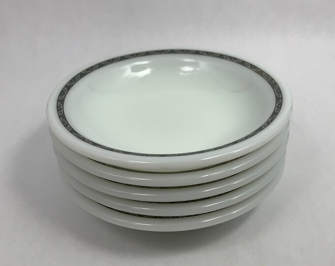 Vintage Pyrex Corning Decor Tableware Laurel Leaf Pattern Gray Grey ...