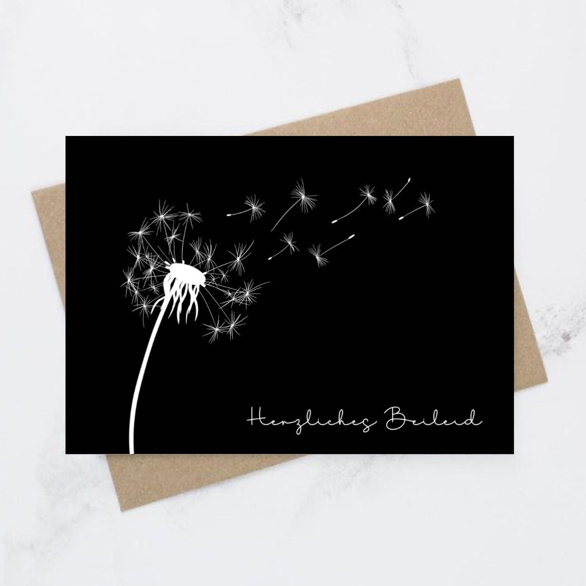 Trauerkarte, Pusteblume, Löwenzahn, herzliches Beileid, Download ...