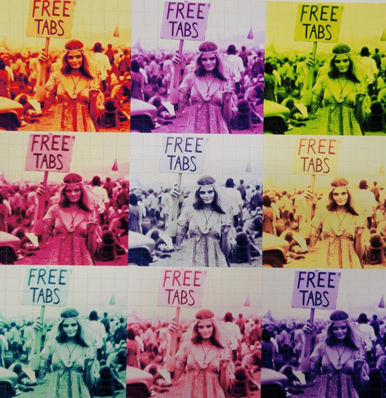 Free Tabs Blotter Art - Acid Free LSD Art Print - Etsy