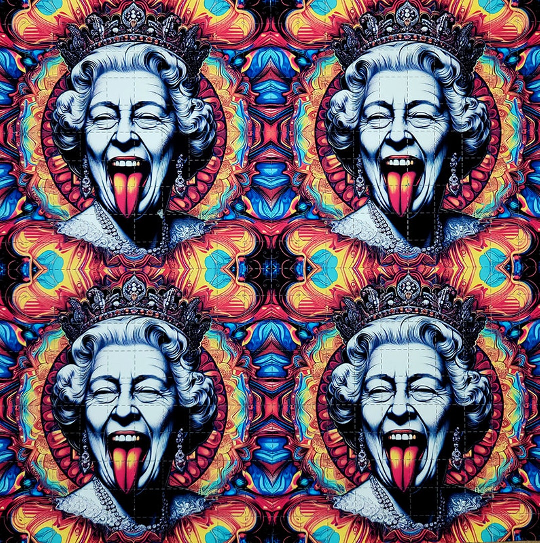 Psychedelic Queen Blotter Art Acid Free LSD Art Print - Etsy