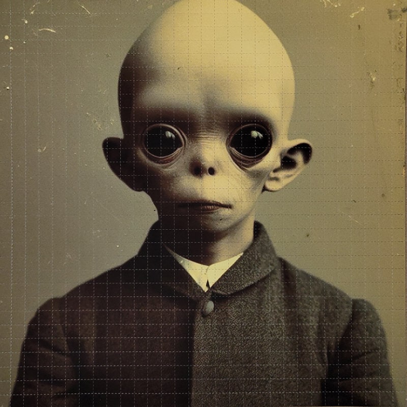 Alien Boy Photo Blotter Art - Acid Free LSD Art Print - Etsy
