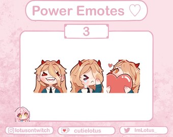 Chainsaw Man Power Emotes - Etsy