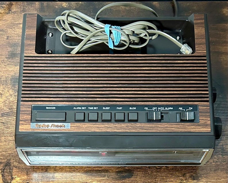 Vintage Radio Shack Woodgrain Chronofone Et-380 Clock. No Telephone - Etsy