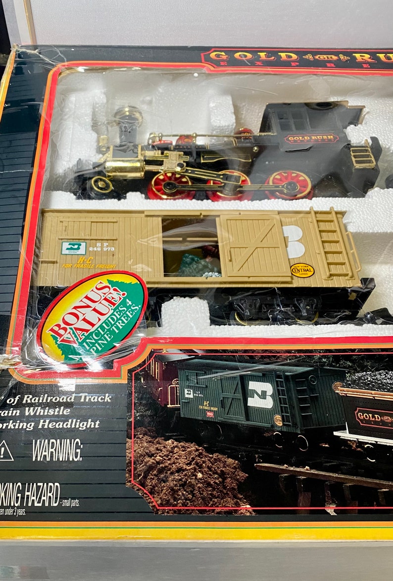 Vintage 1996 Gold Rush Express Train Set Number 186 Complete - Etsy