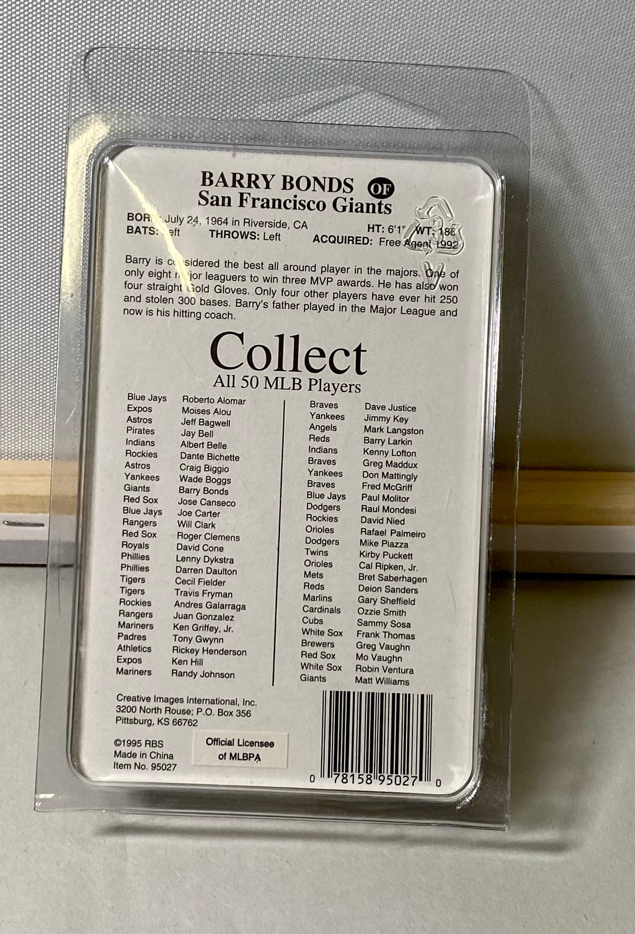 The Original Micro Stars Collector's Series Barry Giants. 1995 MLB ...