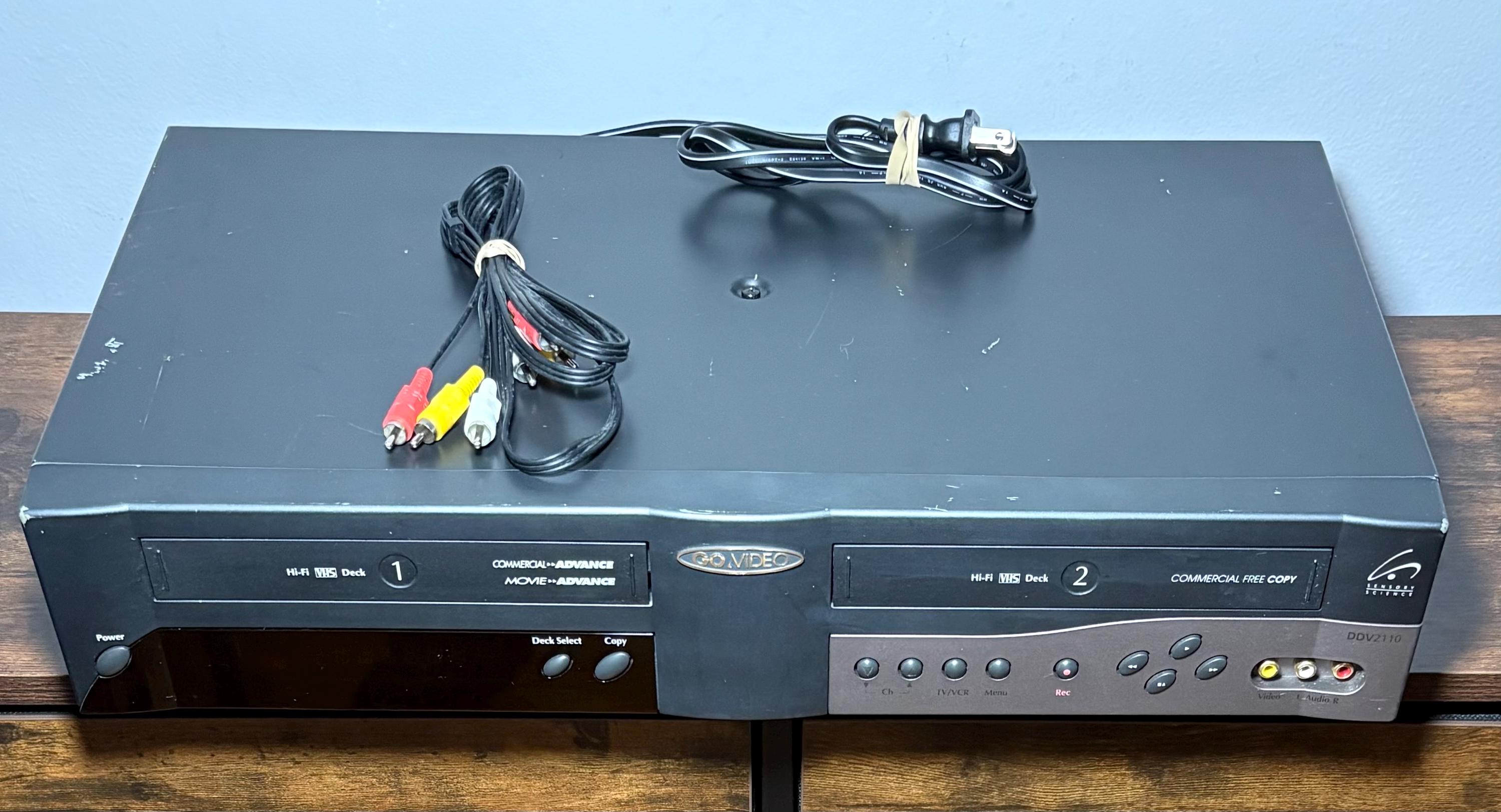 Go Video DDV2110 Dual VHS VCR Player Recorder *no Remote* Tested EB ...