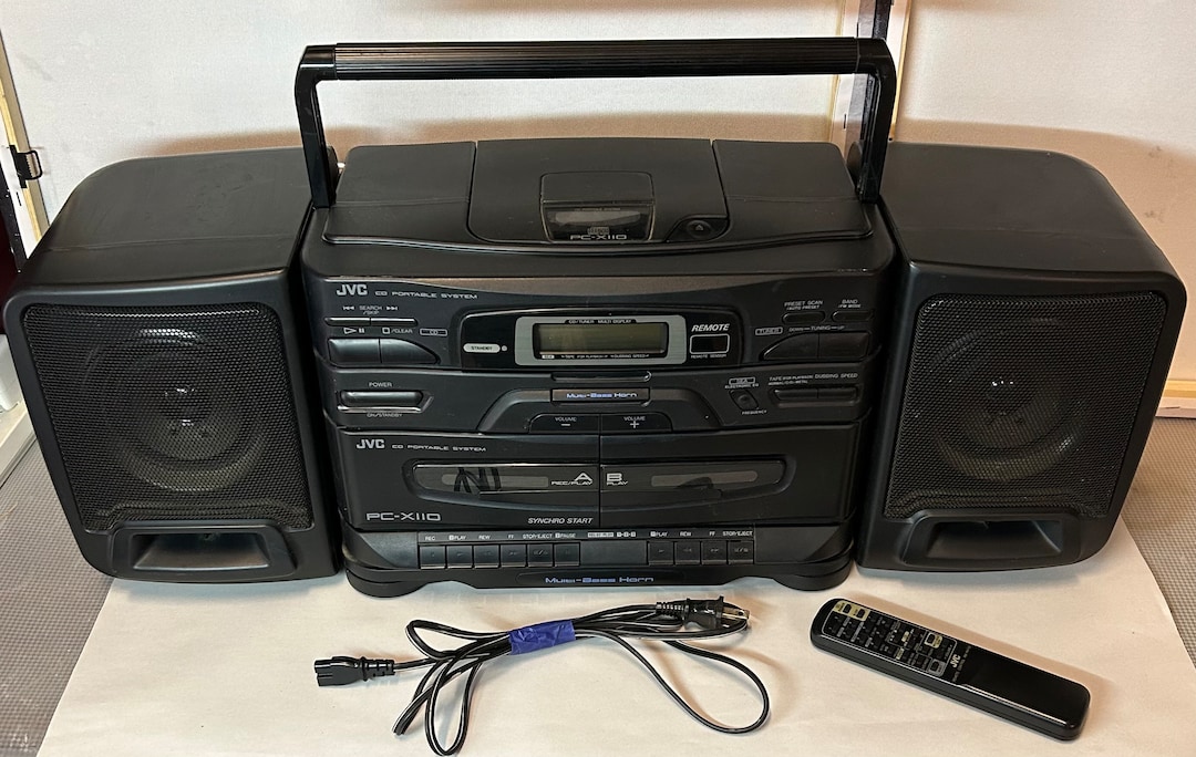 Jvc Boombox Pc-x110 Portable CD AM/FM Dual Cassette Tested - Etsy