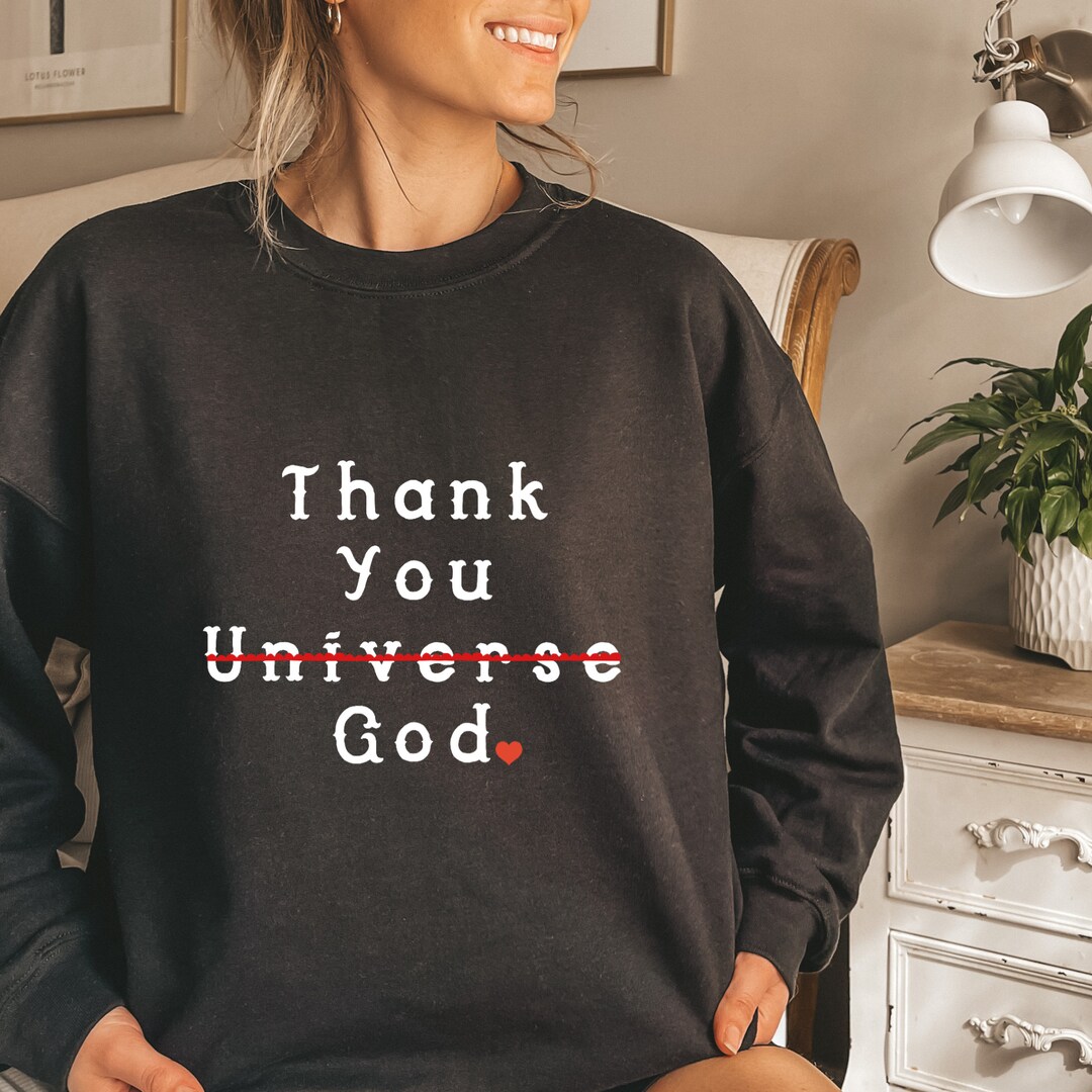 Thank You God Christian Religious Sweatshirt, Grace Modern Casual ...