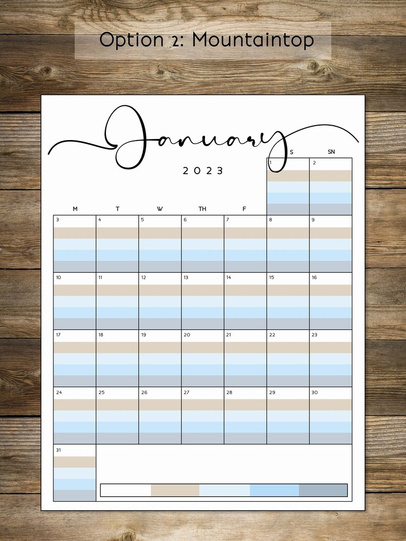 Printable Calendar 2023 MONDAY Start Digital INSTANT - Etsy