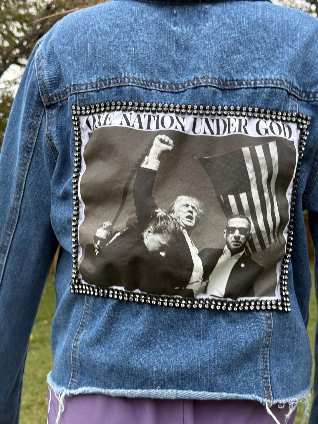 Trump Bling Jean Jacket - Etsy