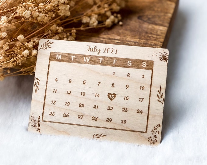 Bohemian Calendar Pregnancy Announcement Sign, Wooden Pregnancy Due ...