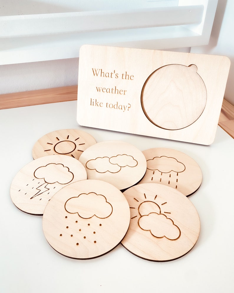Wooden Weather Board for Kids Daily Morning Board Montessori - Etsy