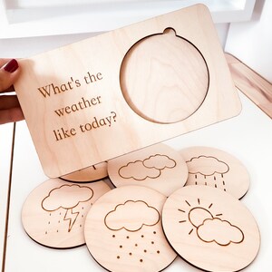 Wooden Weather Board for Kids, Daily Morning Board, Montessori Toys 3 ...