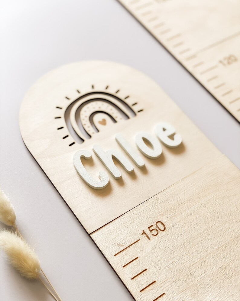 Personalized Wall Height Chart for Kids Floral Growth Chart - Etsy