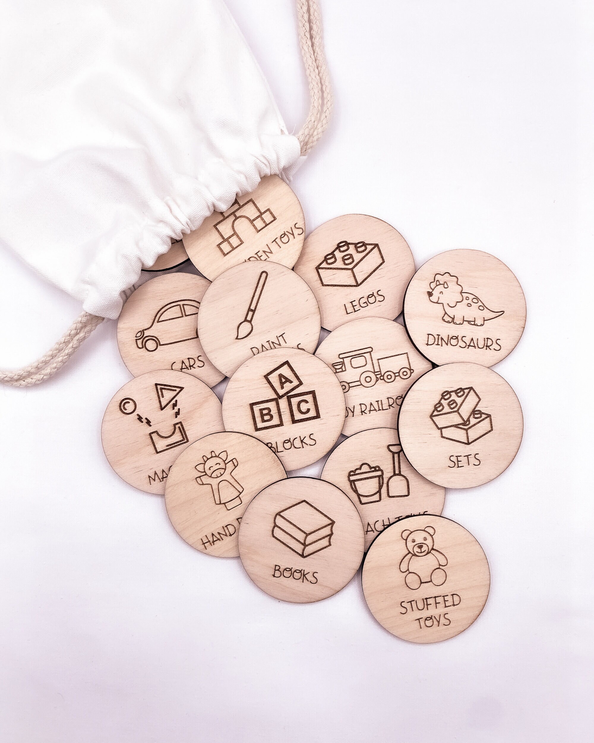Wooden Toy Tags for Trofast Toy Bin Labels for Storage Set - Etsy
