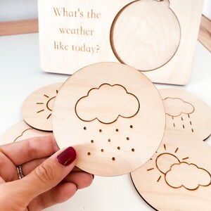 Wooden Weather Board for Kids, Daily Morning Board, Montessori Toys 3 ...