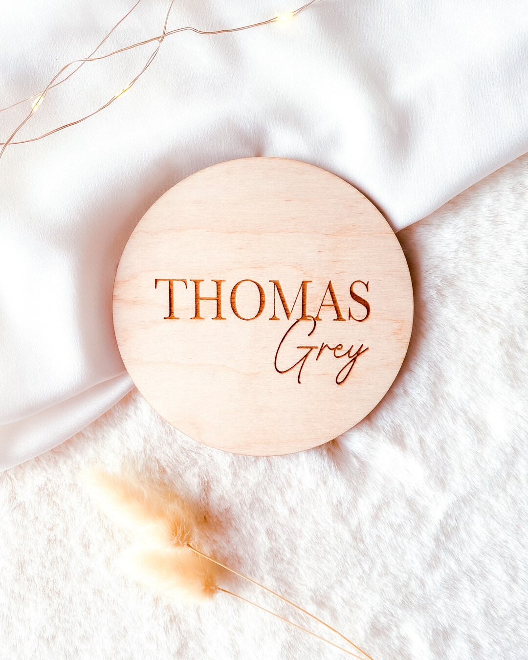 Modern baby name announcement sign for photo props, Wooden baby name ...