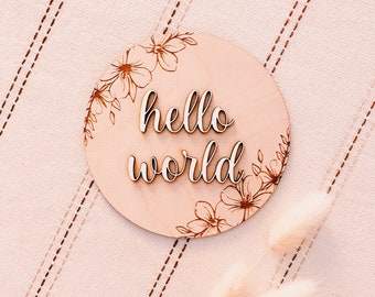 Wooden Hello World Sign - Etsy