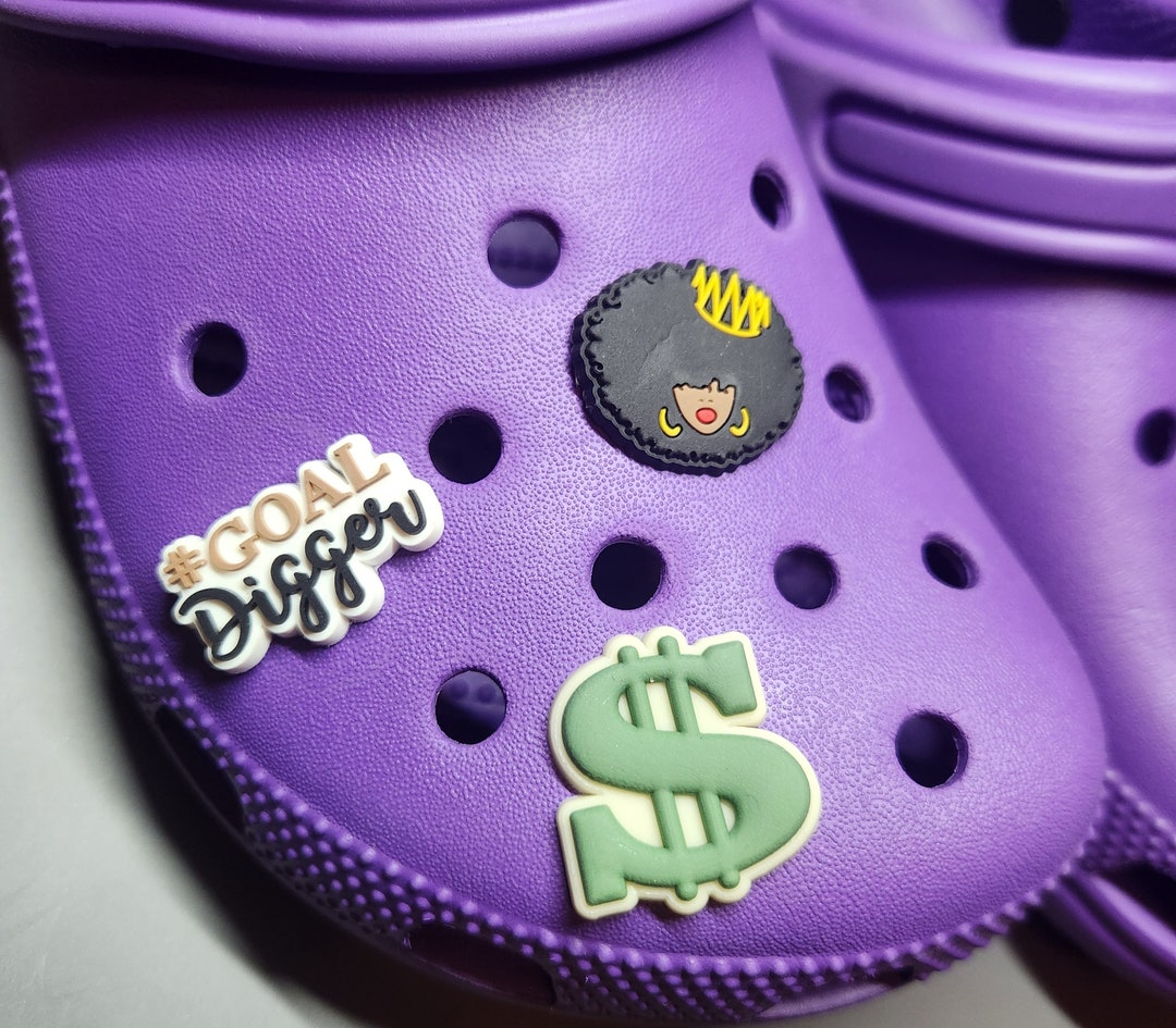 Queen Goals 3 Croc Jibbit Bundle / Afro Queen / Goal Digger / Money ...