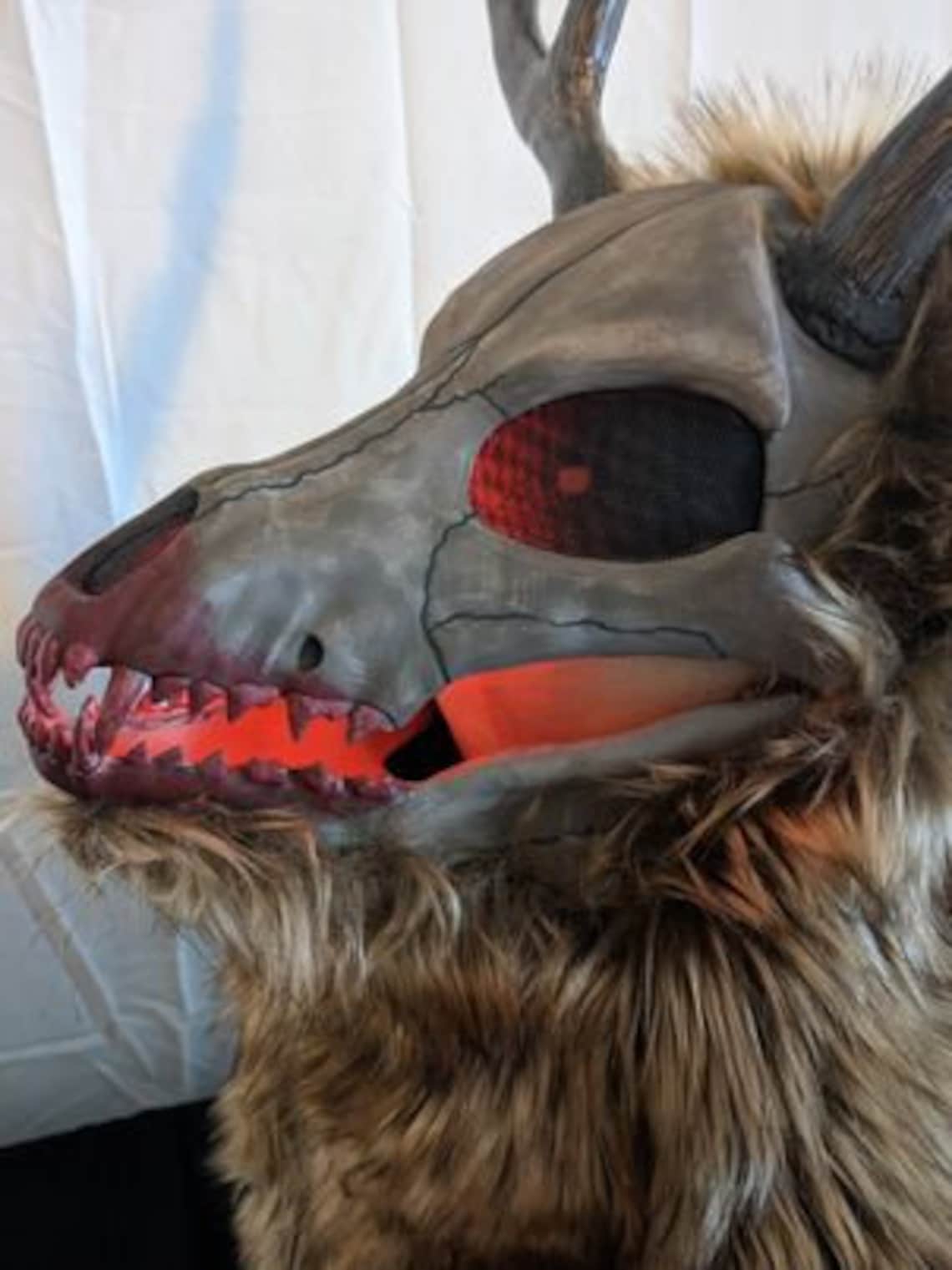 Wendigo Skulldog Mask Fursuit With Leds - Etsy