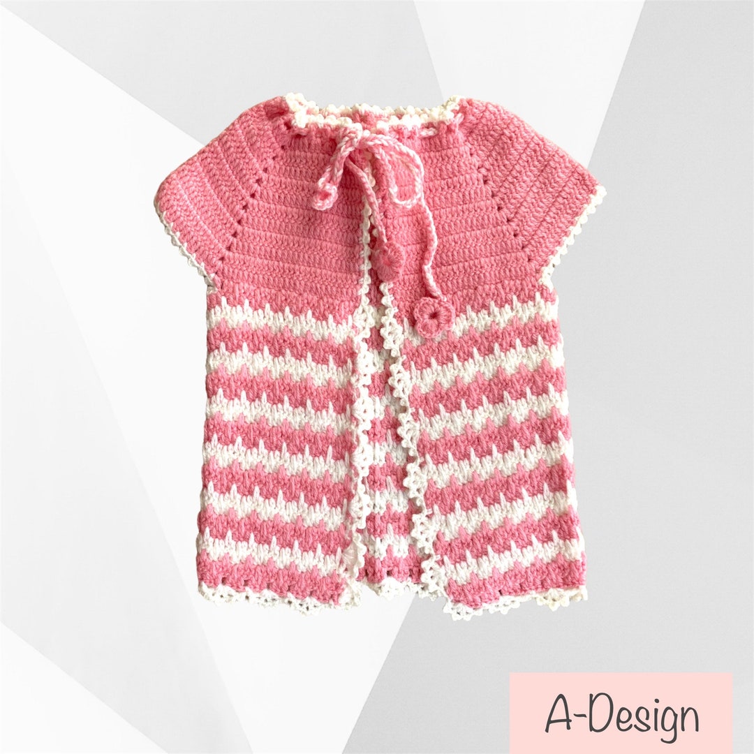 Pink Baby Knit Cloak With Tiny Ribbon - Etsy