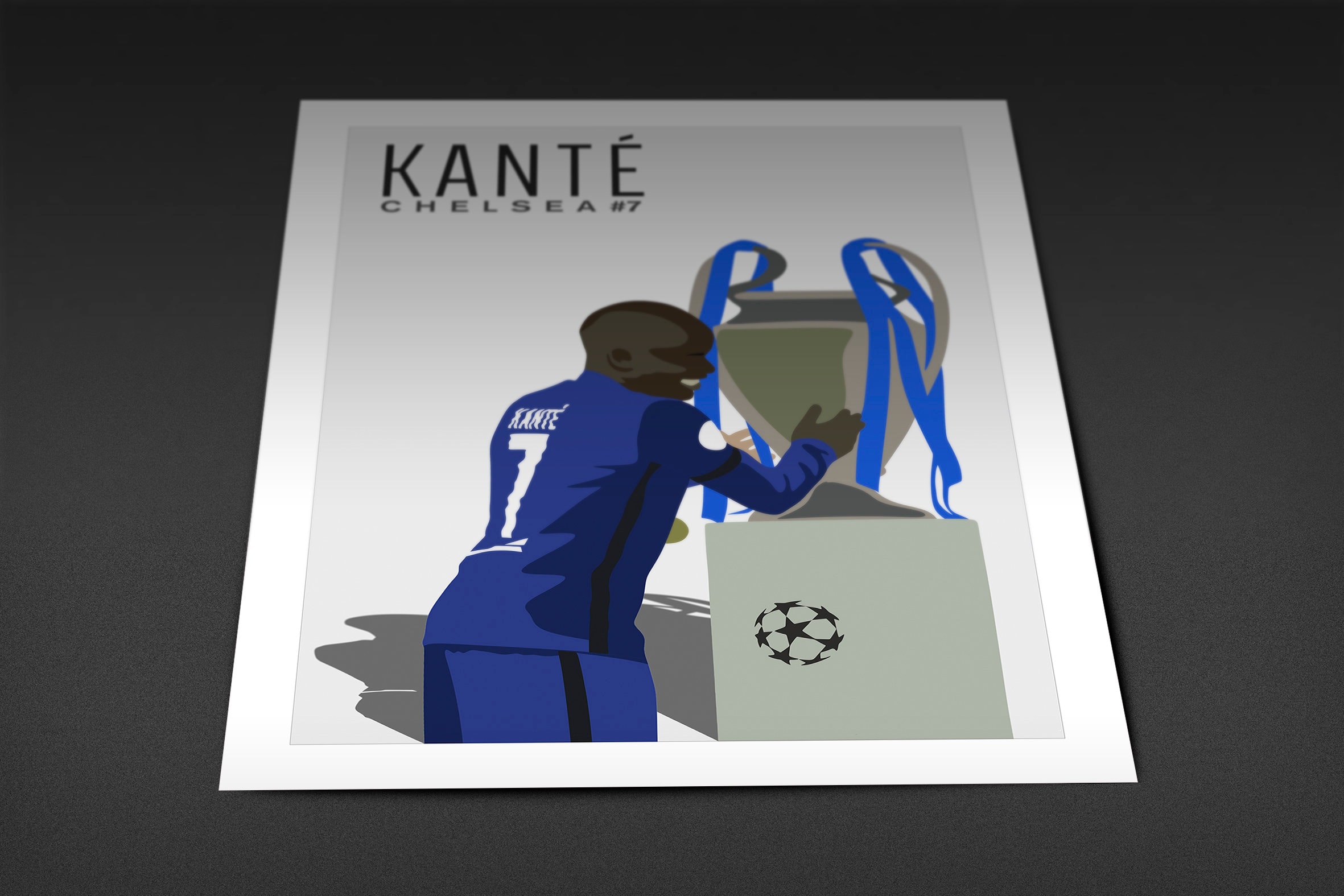 Kante Minimalist Art Print Poster Chelsea Champions League - Etsy