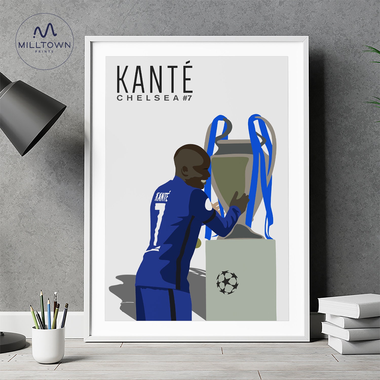 Kante Minimalist Art Print Poster Chelsea Champions League - Etsy