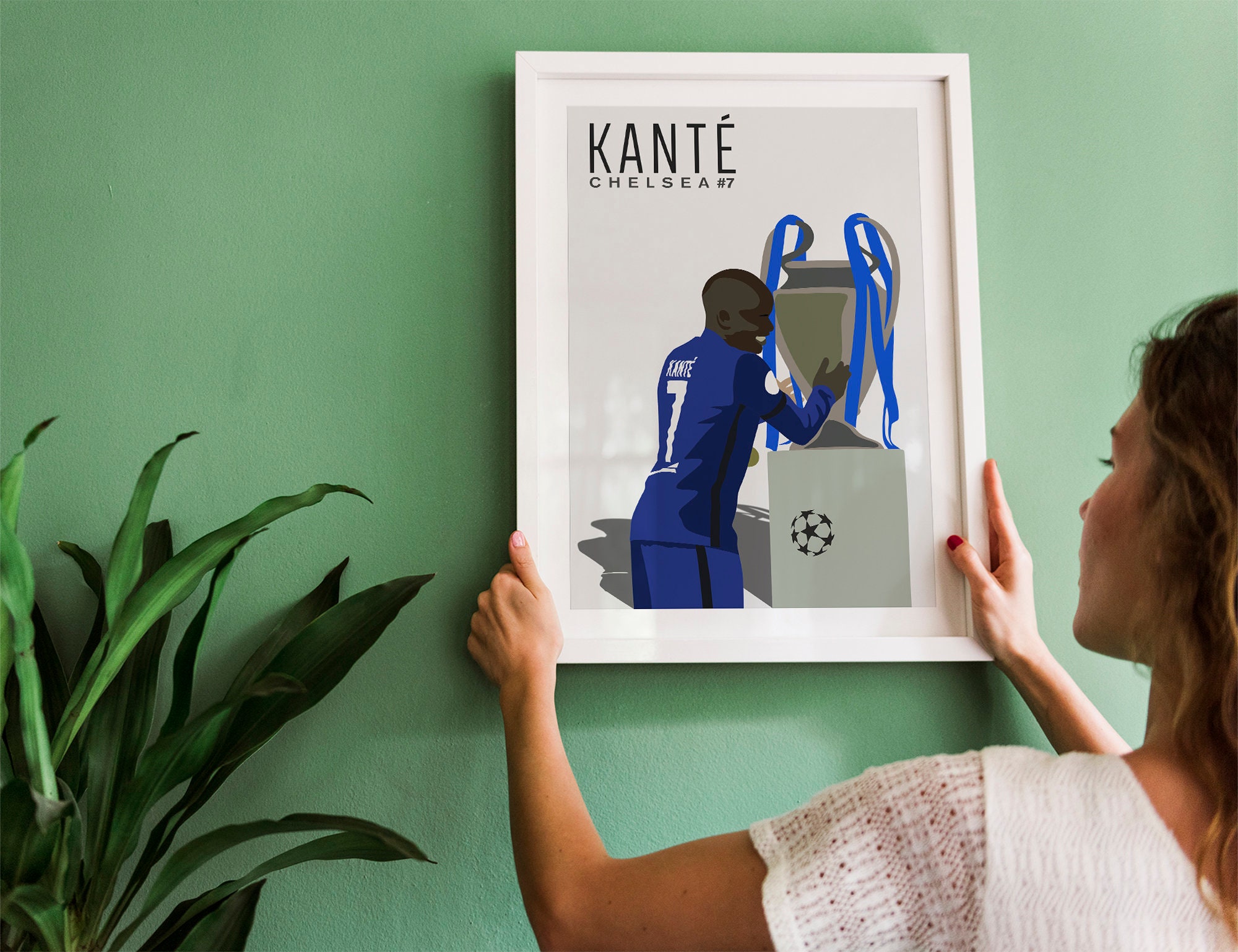 Kante Minimalist Art Print Poster Chelsea Champions League - Etsy