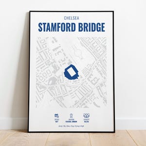 MAP - Stamford Bridge Stadium Map Illustration, Hand Drawn and ...