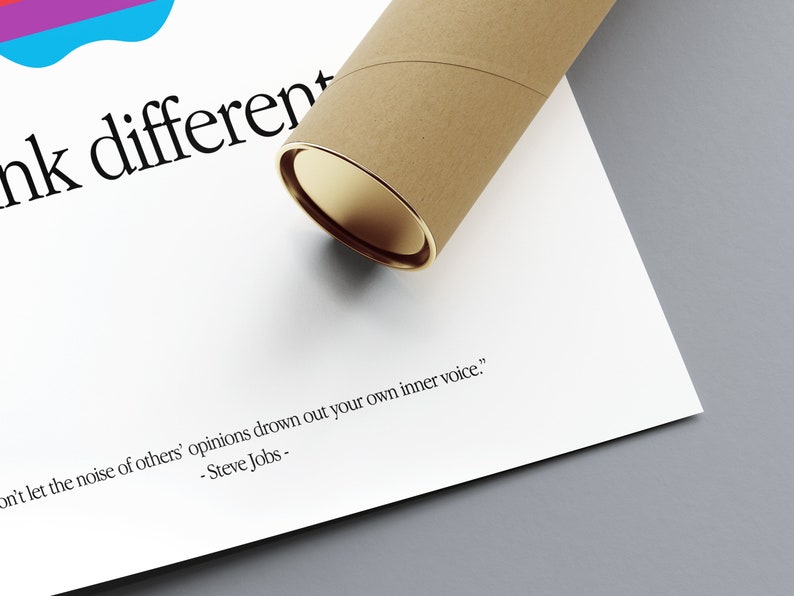 Apple Steve Jobs Think Different Print Print Quote Poster - Etsy