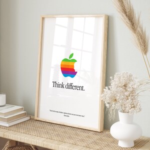 Apple Steve Jobs Think Different Print Print, Quote, Poster, Apple Origins #WQ - Etsy