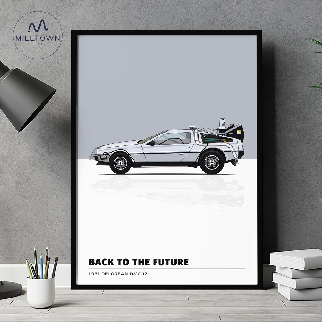 Back to the Future Print Poster Artwork. Delorean - Etsy Denmark