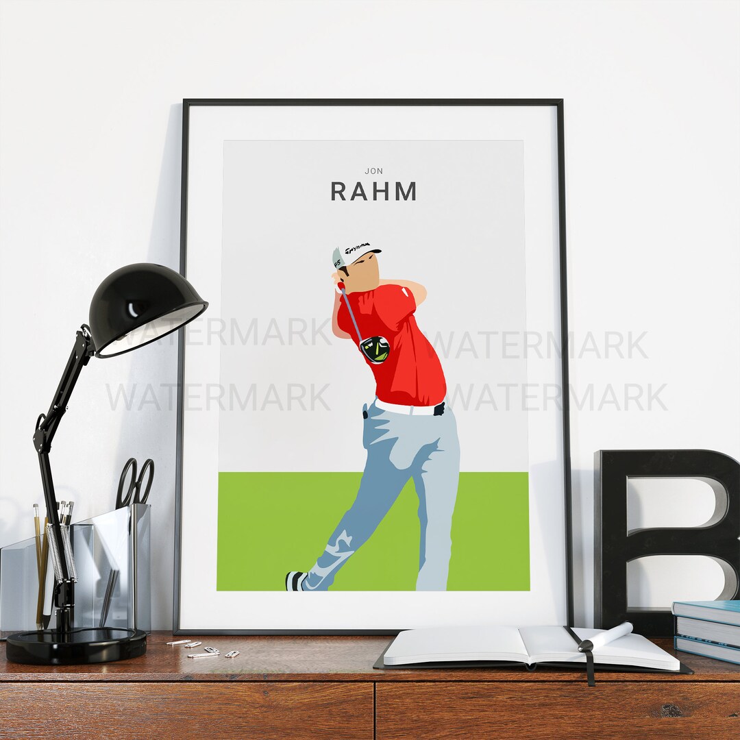Jon Rahm Minimalist Art Print, Poster, Framed, 2023 Masters Champion ...