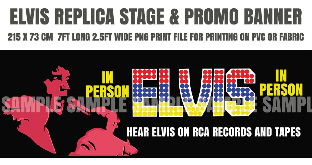 Rare Elvis in Person Stage & Promotion Banner Replica From Madison ...