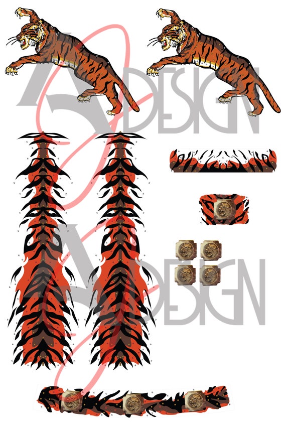 Elvis Tigar Jumpsuit & Belt Replica Fabric Print Embroidary | Etsy