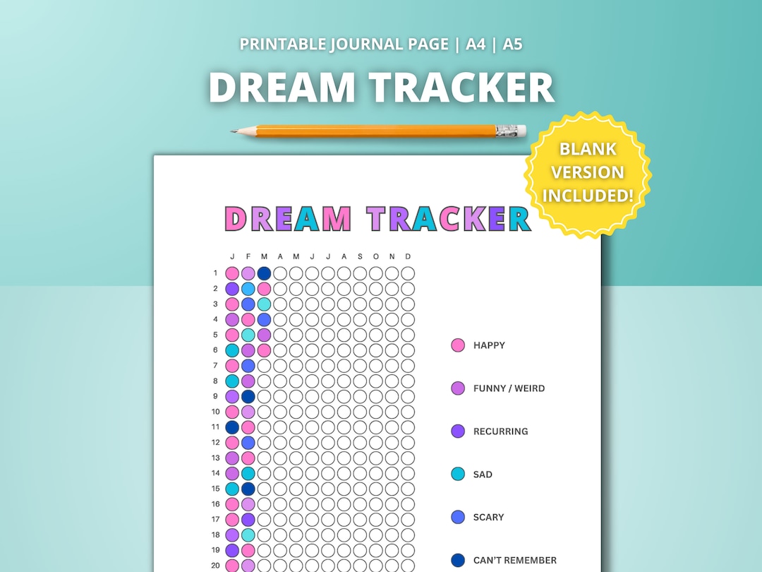 Circle Dream Tracker Printable Journal Page Printable Coloring in ...