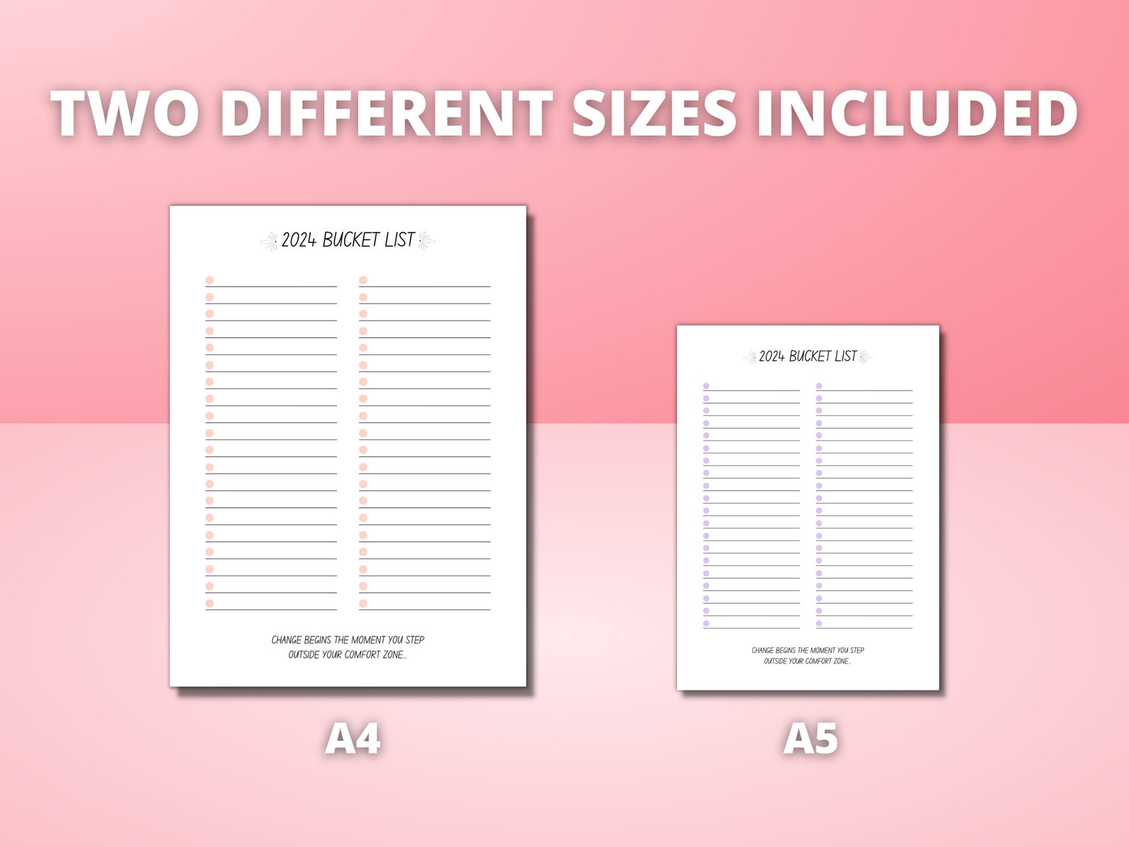 2024 Bucket List Printable Bucket List Template Dream Bucket List Goal Checklist 2024 Travel ...