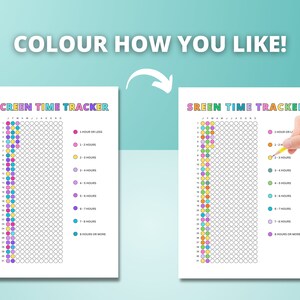 Circle Screen Time Tracker - Printable Page 2025 | Colouring in Bullet ...