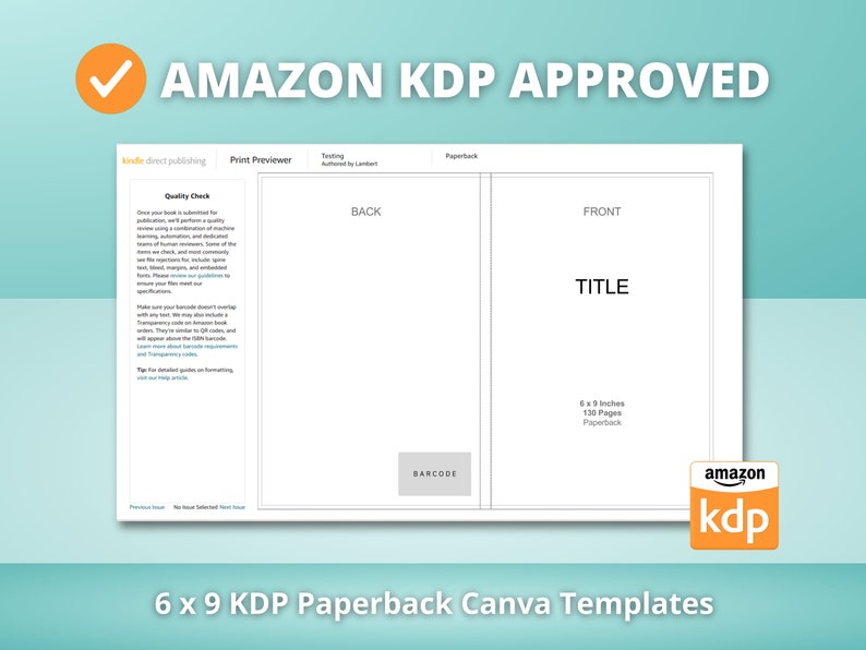 6x9" Canva KDP Book Cover Templates | 100, 110, 120, 130, 140, 150 ...