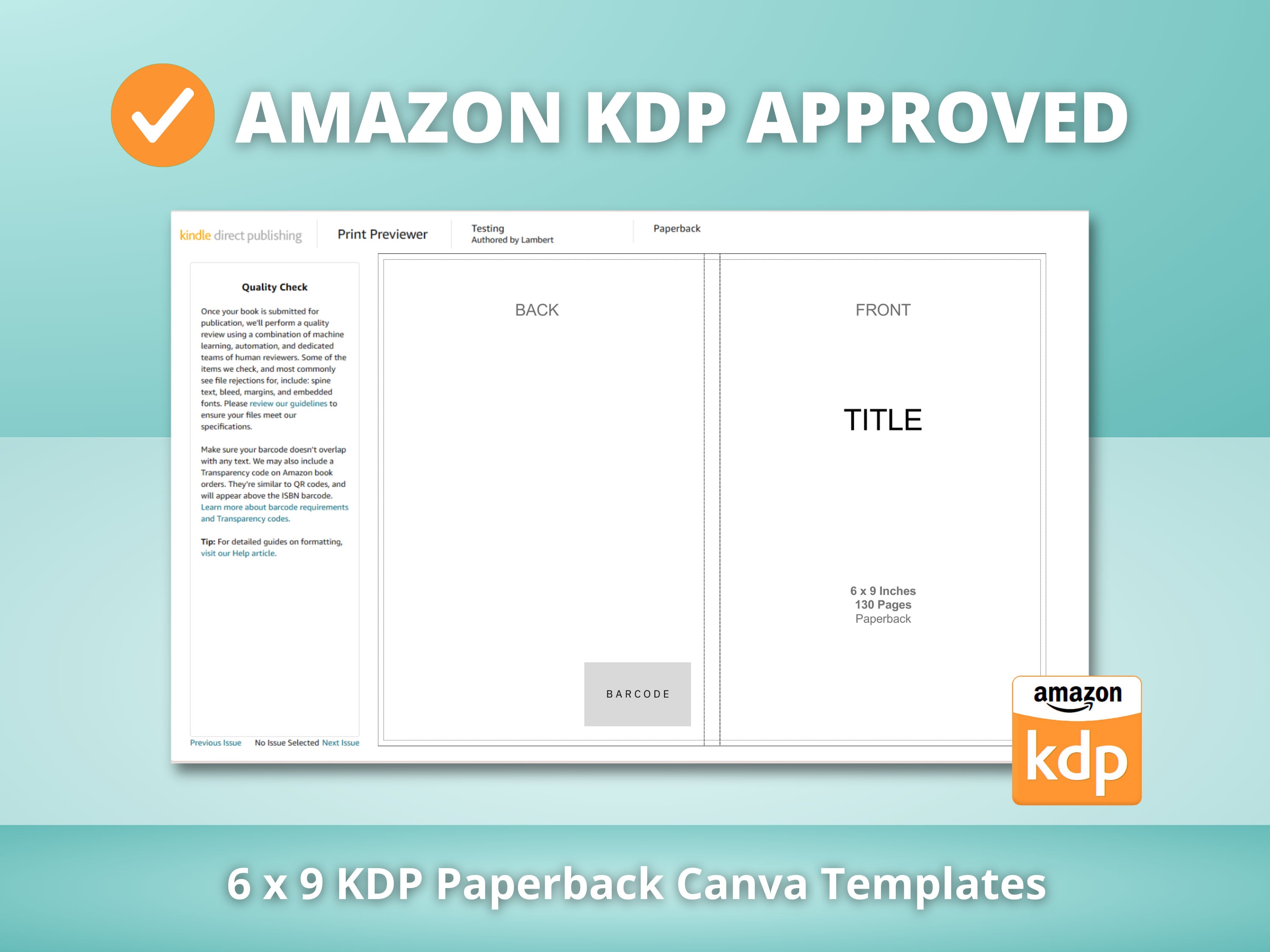 6x9" Canva KDP Book Cover Templates | 100, 110, 120, 130, 140, 150 ...