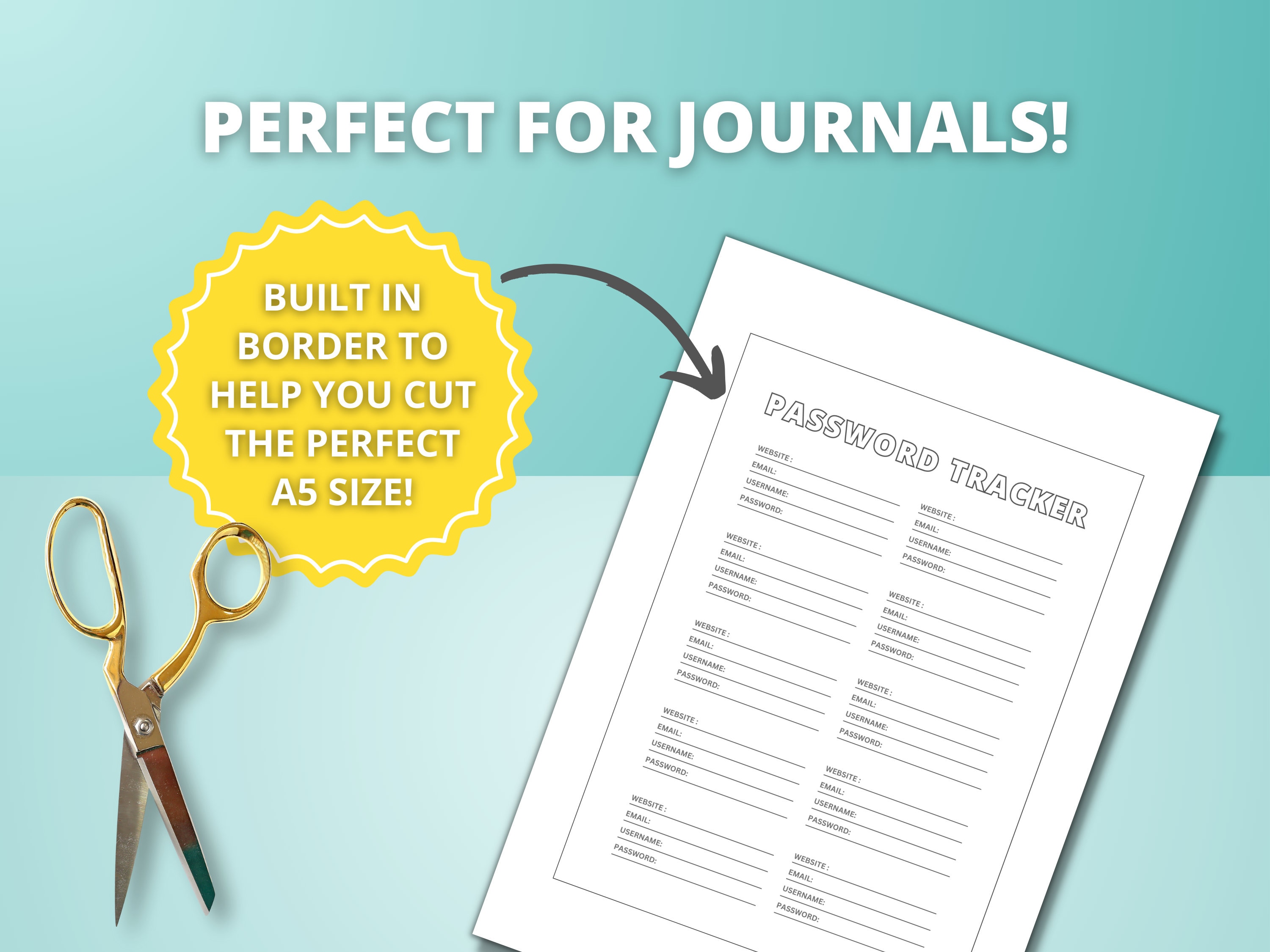 Password Tracker - Printable Journal Page | Coloring in Bullet Journal ...