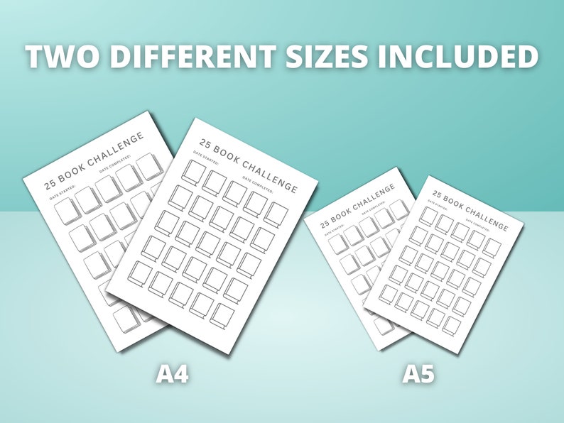 25 Book Reading Challenge 2026 | Reading Tracker | Book Tracker ...