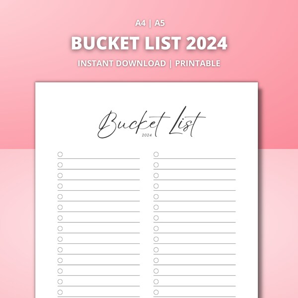 Bucket List - Etsy