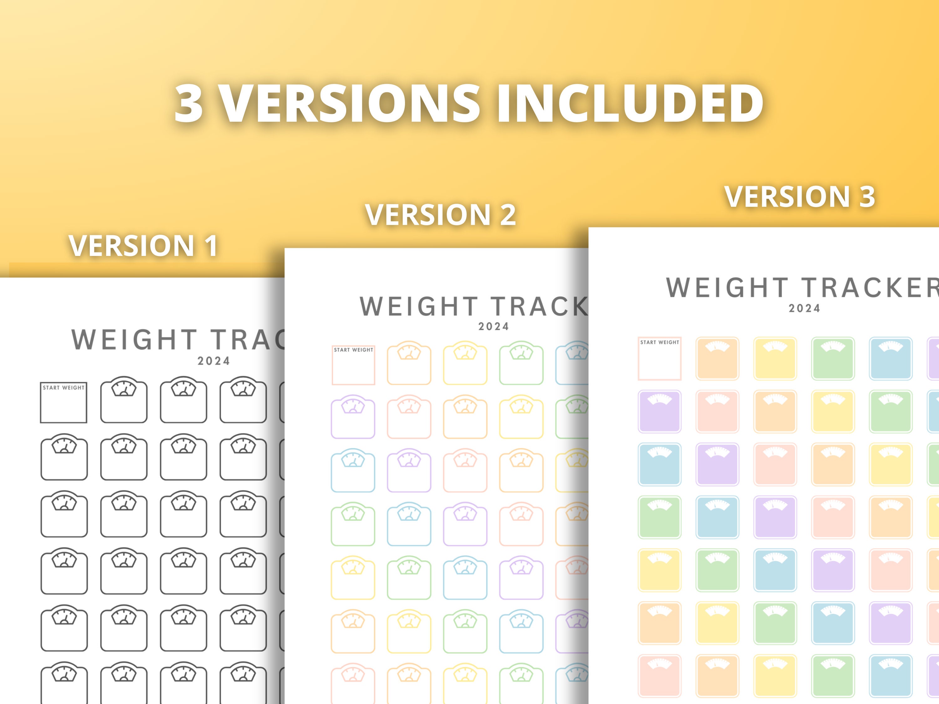 2024 Weekly Weight Loss Tracker | Printable 52 Week Weight Tracker ...