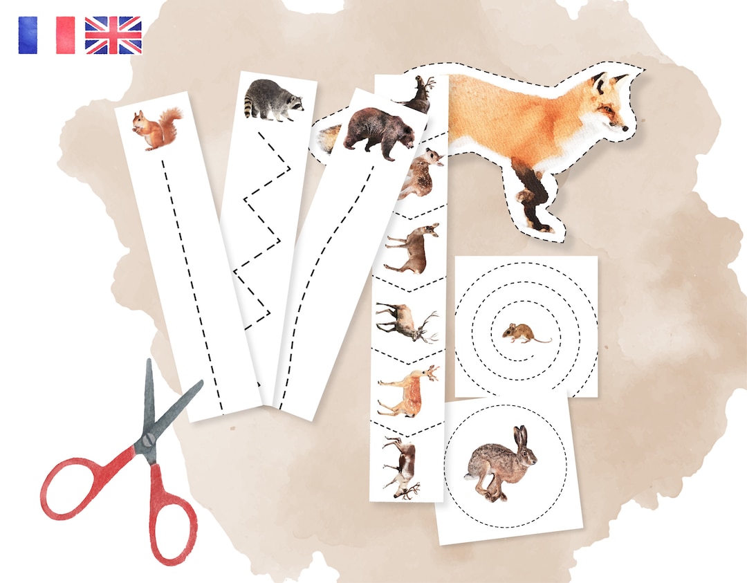 Kindergarten Cutting Activities - Practice Scissors IEF - Montessori ...