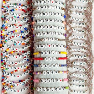 Eras Tour Friendship Bracelet: Custom Name, Swiftie Gift - Etsy