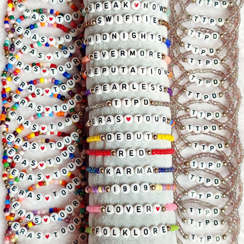 Eras Tour Friendship Bracelet: Custom Name, Swiftie Gift - Etsy