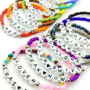 Eras Tour Friendship Bracelet: Custom Name, Album Inspired - Etsy